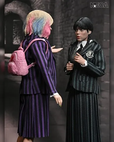 Фигурка Wednesday Addams and Enid Sinclair Nevermore Uniforms — Neca ...